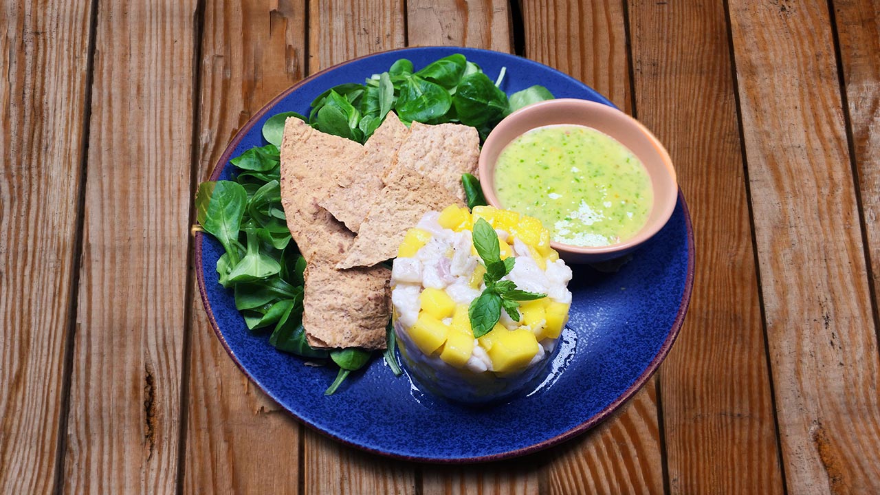 Ceviche de bar à la mangue - dietplus France