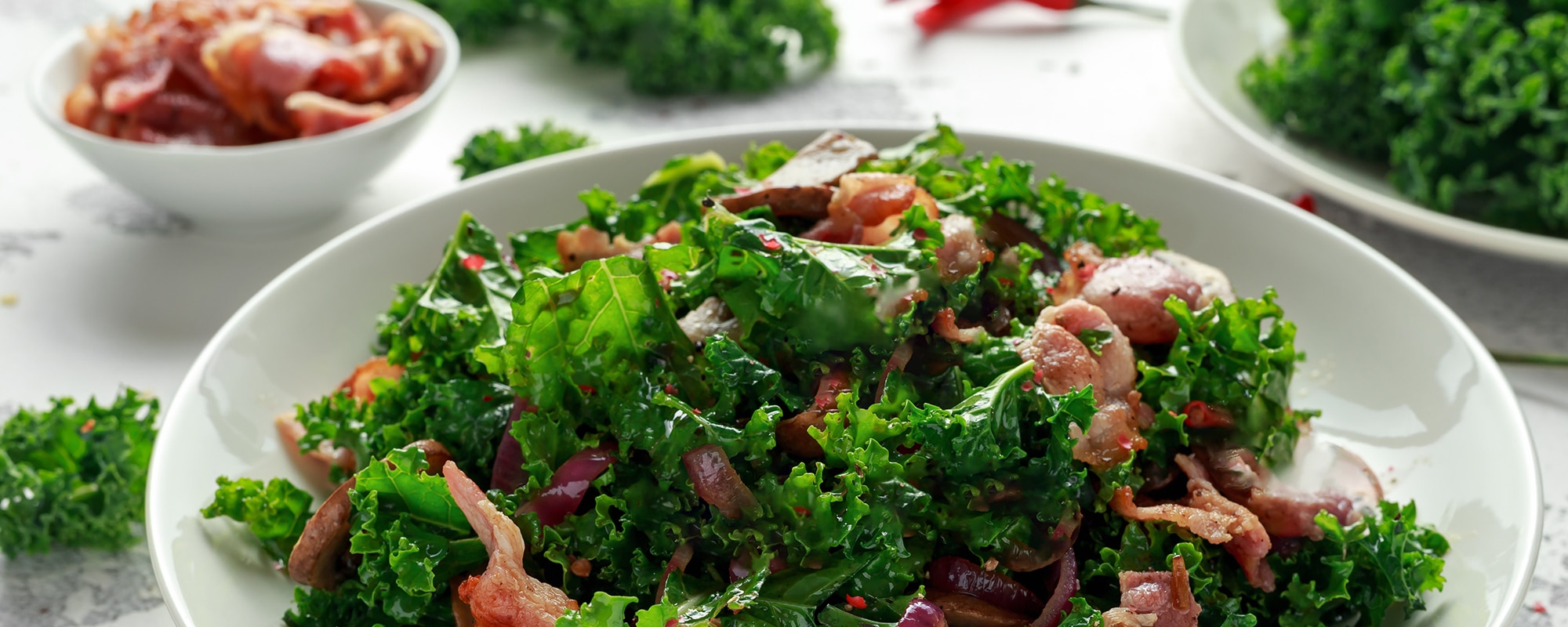Frisée et émincé de bacon façon lardons - dietplus France